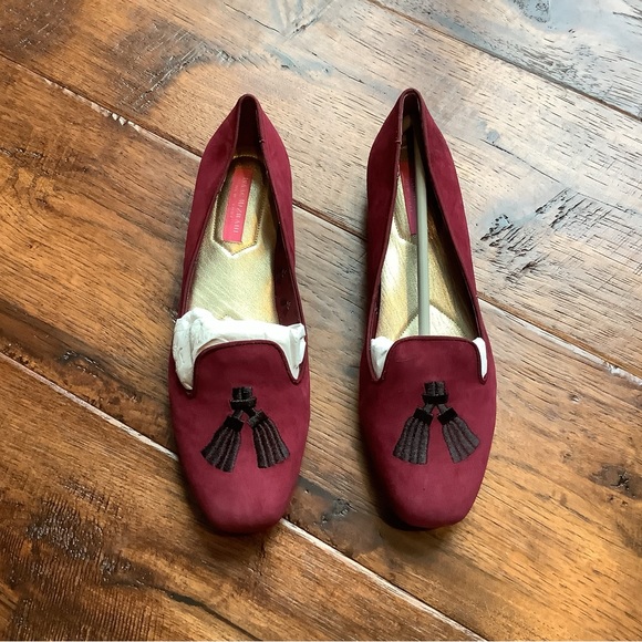 Isaac Mizrahi | Shoes | Isaac Mizrahi Burgundy Red Suede Loafers Flats ...